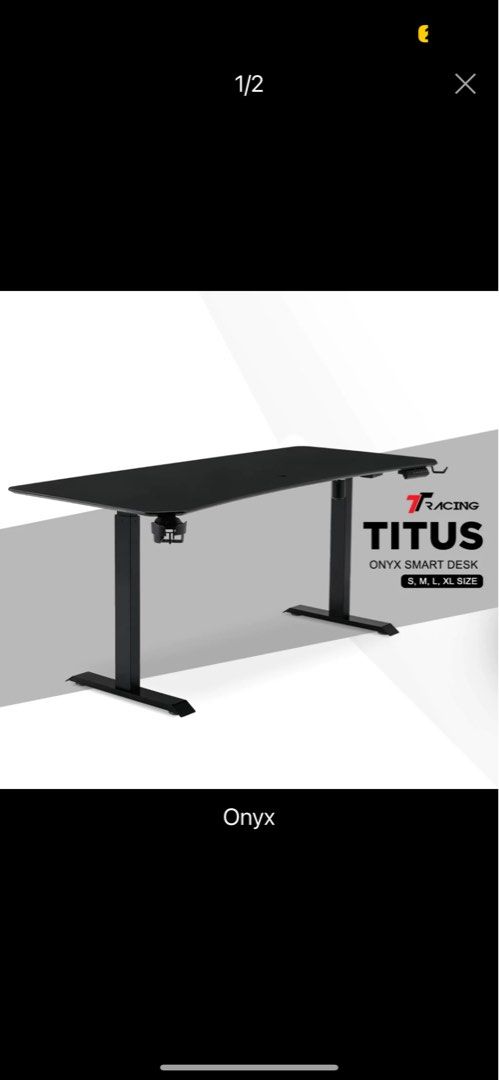 TTRacing Titus Ergonomic Adjustable Table, Furniture & Home Living ...