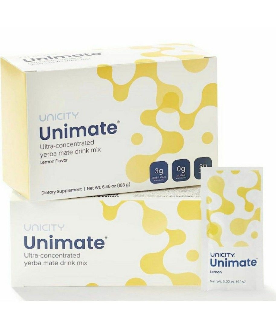 Unicity Unimate Lemon Flavor, Health & Nutrition, Health Supplements ...