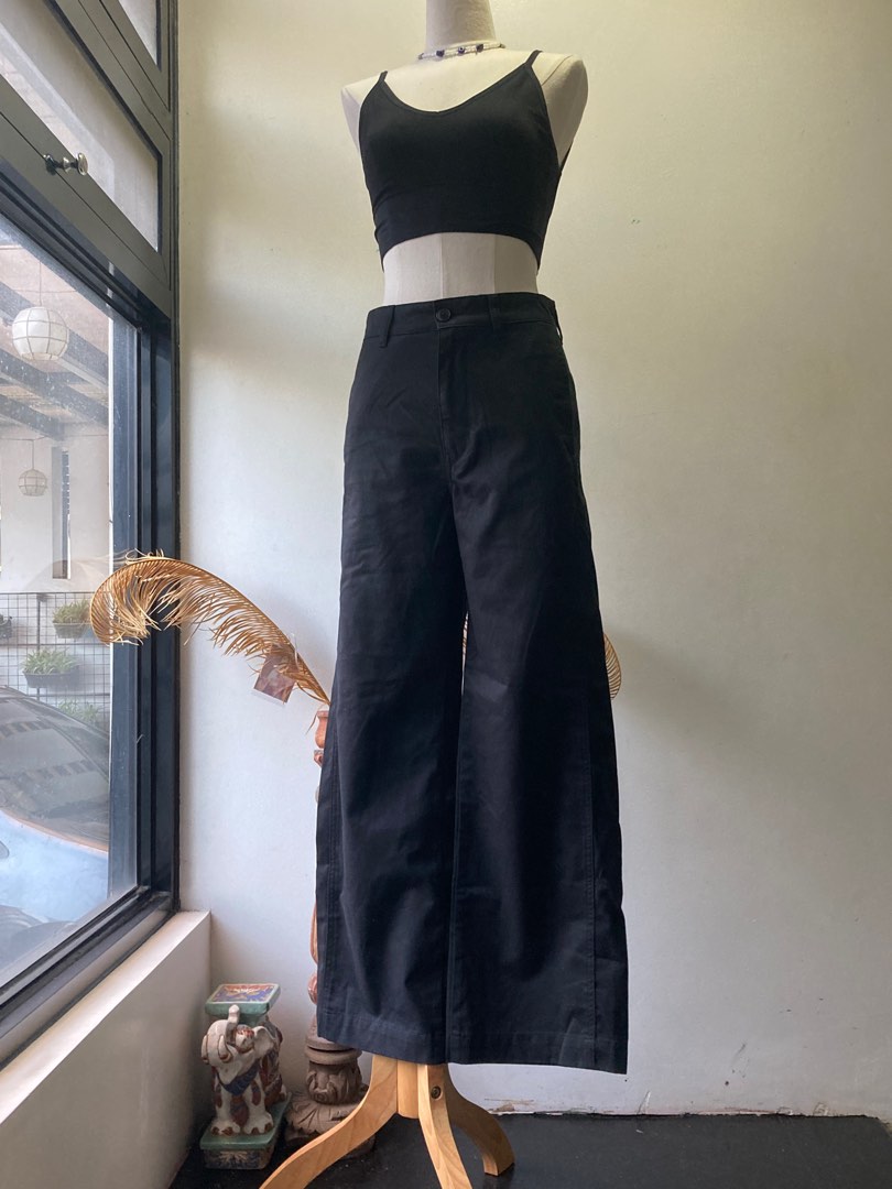 UNIQLO high waisted flare wideleg elephant jeans pants acubi punk alt ...