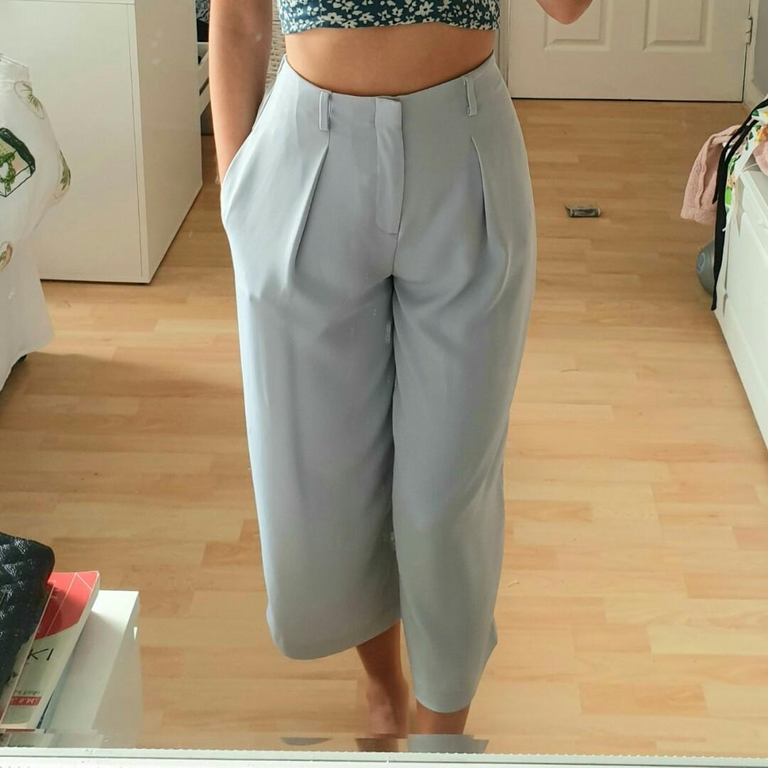 Uniqlo Powder Blue Premium Trouser, Women's Fashion, Bottoms, Other ...