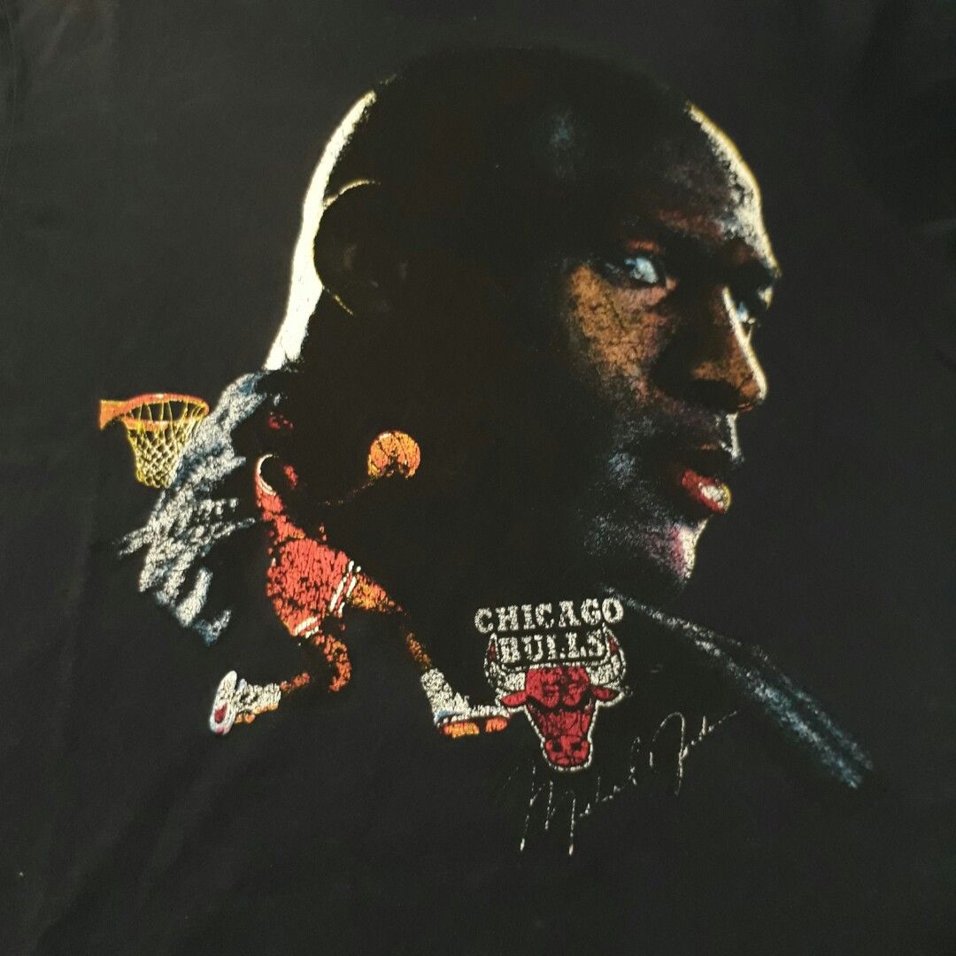 Vintage bootleg michael jordan big face rap tee, Men's Fashion, Tops ...