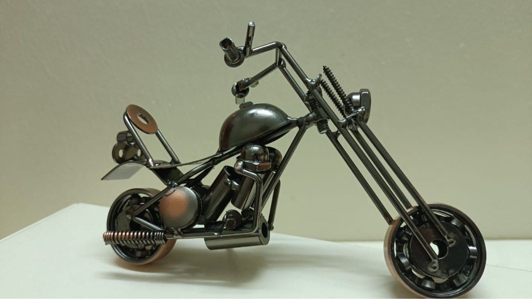 Vintage Handcrafted Iron Motorcycle, Hobbies & Toys, Collectibles ...