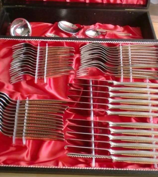 Vintage Solingen RemaLux cutlery set service for 12, Furniture & Home ...