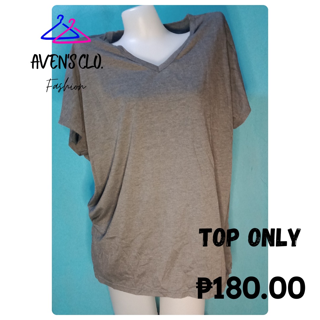 V-neck Blouse, Women's Fashion, Tops, Blouses on Carousell