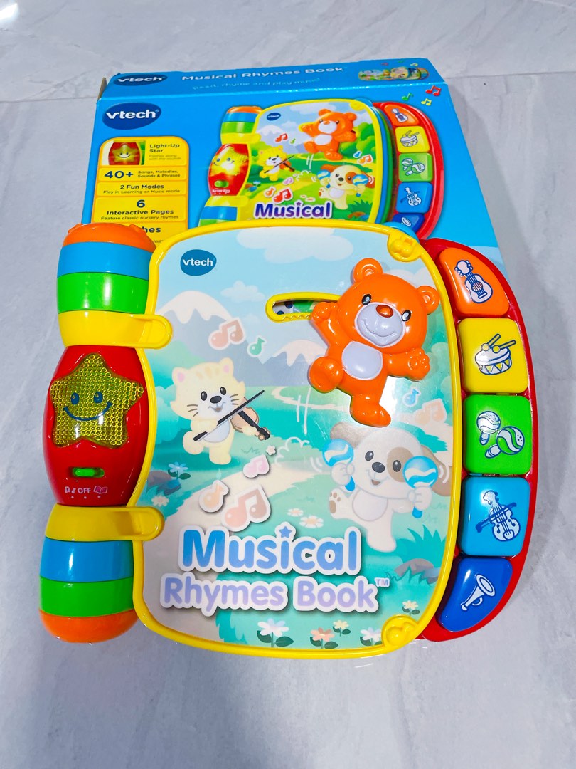 VTech Musical Rhymes Book, Babies & Kids, Infant Playtime on Carousell