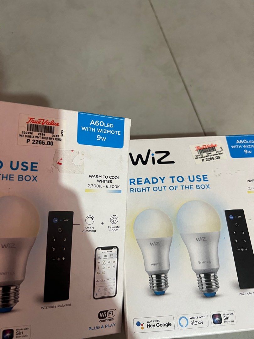 WiZ Smart Bulb Tunable White with Remote, Furniture & Home Living ...