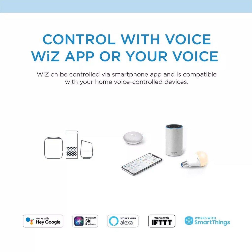 WiZ Smart Bulb Tunable White with Remote, Furniture & Home Living ...