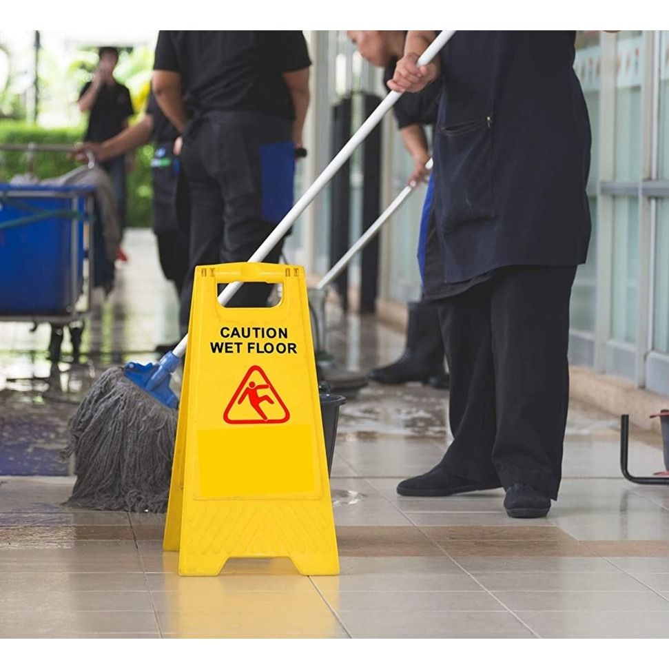 Yellow Foldable Floor Sign Board Stand NO PARKING NO ENTRY WET FLOOR ...