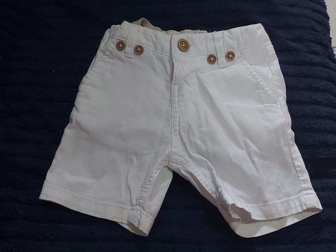 Zara Baby Boy White Shorts 1 to 2.5 yo, Babies & Kids, Babies & Kids ...