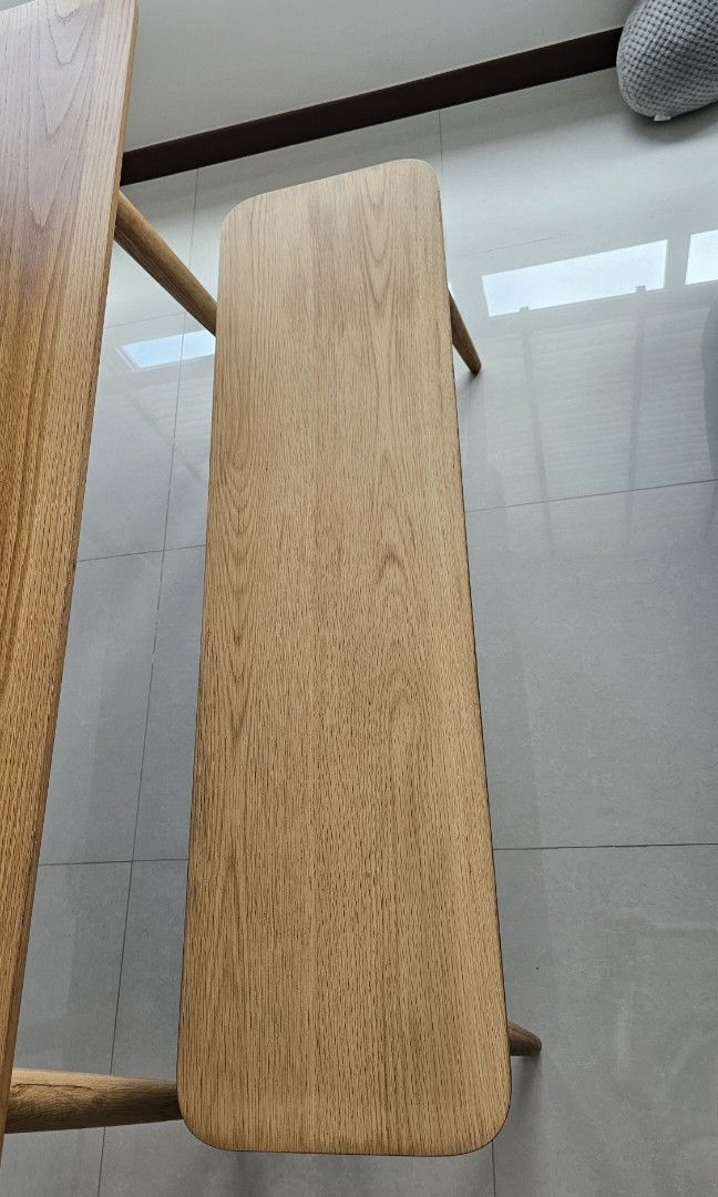 Zayn dining table 1.5m with Zayn dining bench 1.3m from Castlery ...