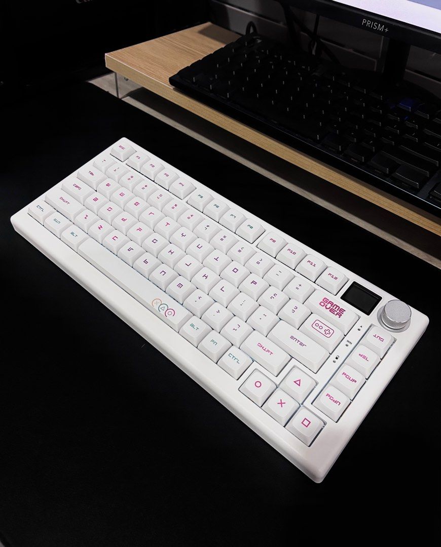 75% Custom Mechanical Keyboard - LED screen + Knob (Gamer keycaps ...