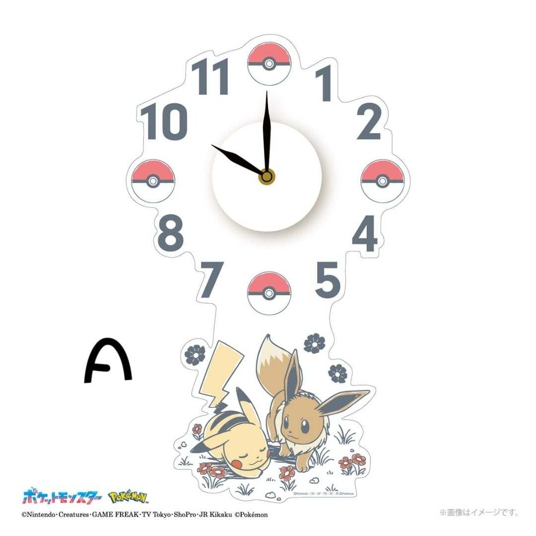預購 日本直送 最新出 Pokemon wall clock 簡易貼牆鐘 3款, 傢俬＆家居, 家居裝飾, 時鐘 - Carousell