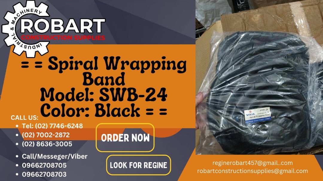 Spiral Wrapping Band Model: SWB-24 Color: Black = =, Commercial ...