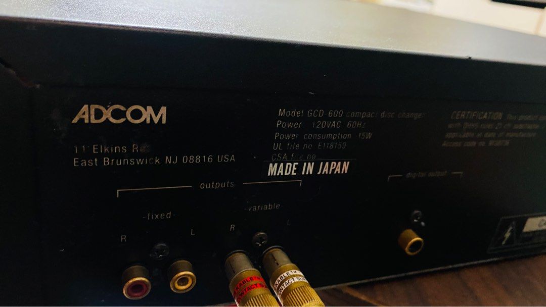 ADCOM GCD 600 Cd player, Audio, Portable Music Players on Carousell