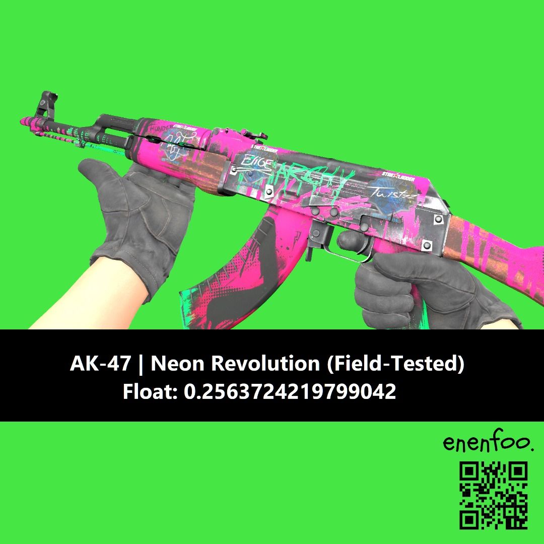 AK-47 NEON REVOLUTION FT FIELD TESTED AK47 ITEMS SKINS KNIFE CSGO ...