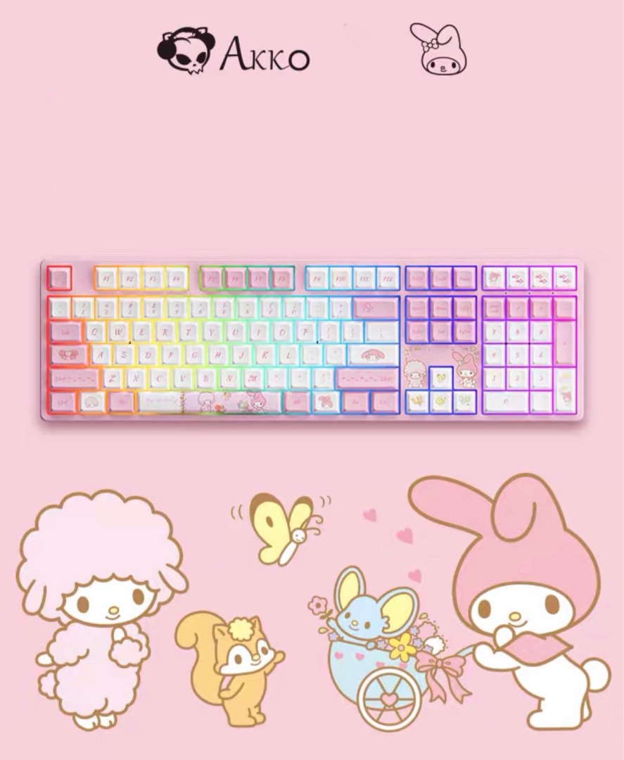 AKKO MY MELODY SANRIO KEYBOARD / LAPTOP / PC TYPE C wired keyboard ...