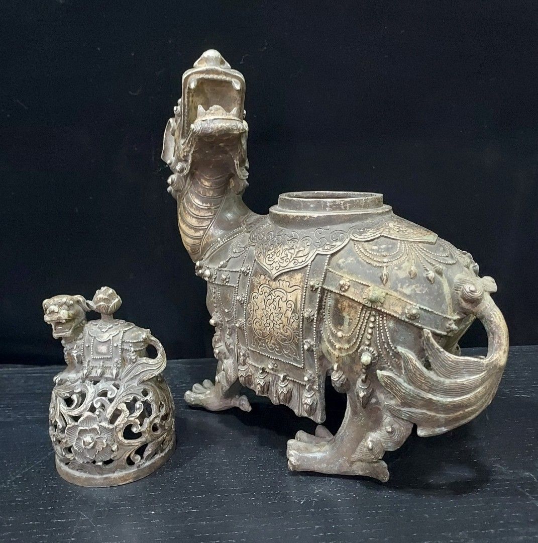 Antique Auspicious Animals Incense Bruner, Hobbies & Toys, Memorabilia & Collectibles, Vintage ...
