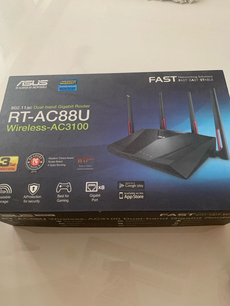 ASUS RT-AC88U Dual-Band Wireless-AC3100 Gigabit Router AC88U, Computers ...