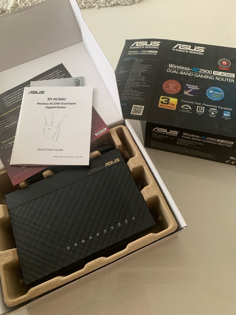 ASUS Wireless-AC2900 RT-AC86U Dual-Band Gaming Router, Computers & Tech ...