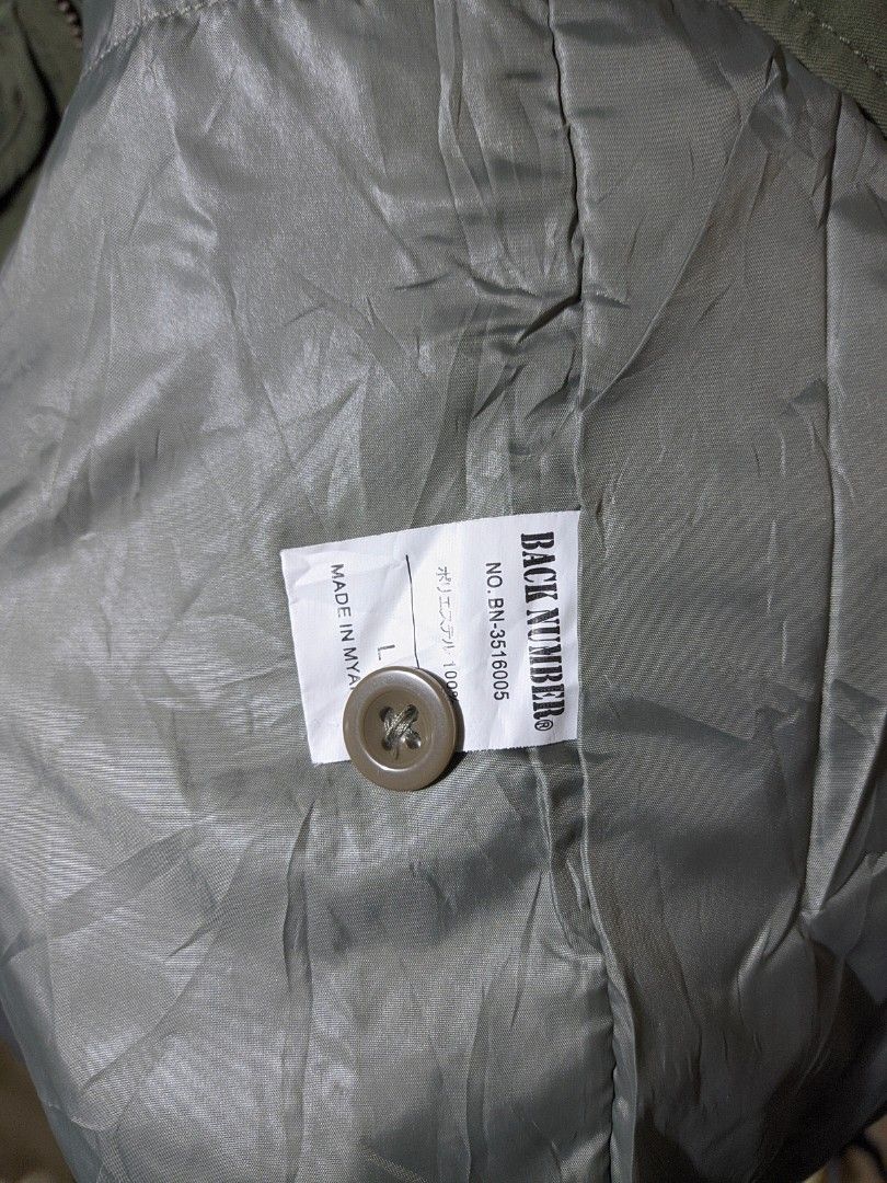 Back Number Military Inspired Field Jacket, Men's Fashion, Coats ...