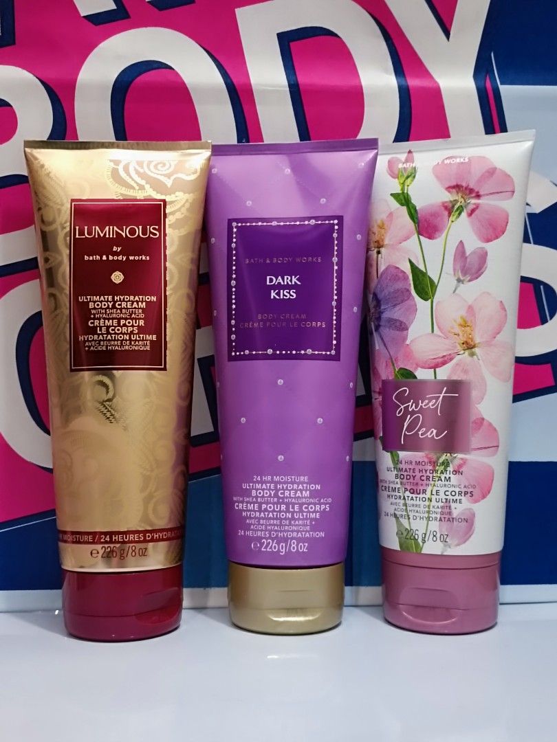 Bath And Body Works Luminous Dark Kiss Sweet Pea Body Cream Beauty