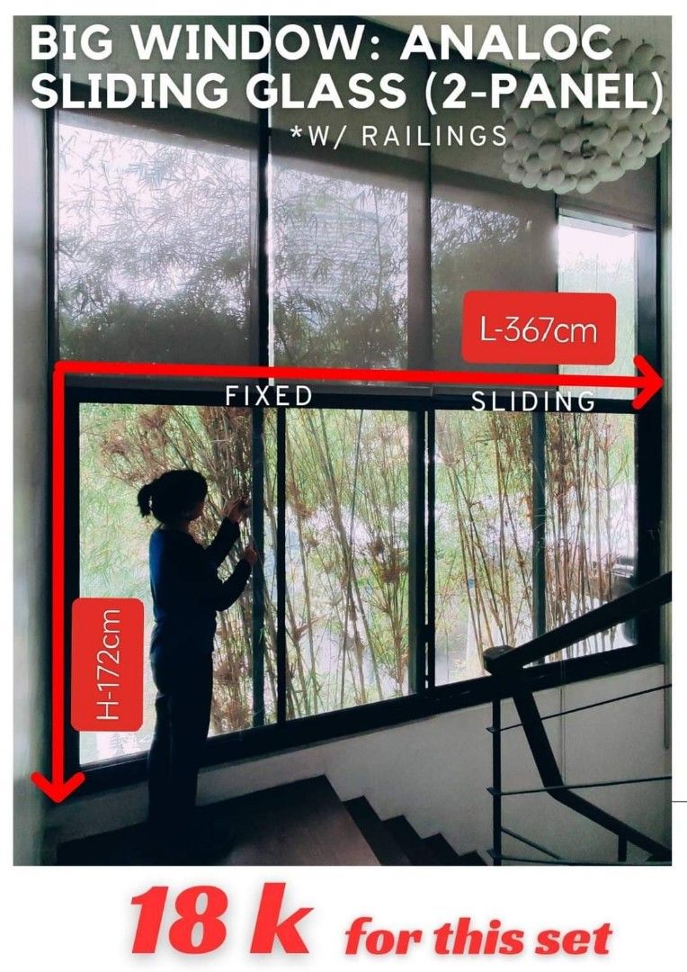 BIG WINDOWS: Analoc Sliding Glass (2-Panel), Furniture & Home Living ...