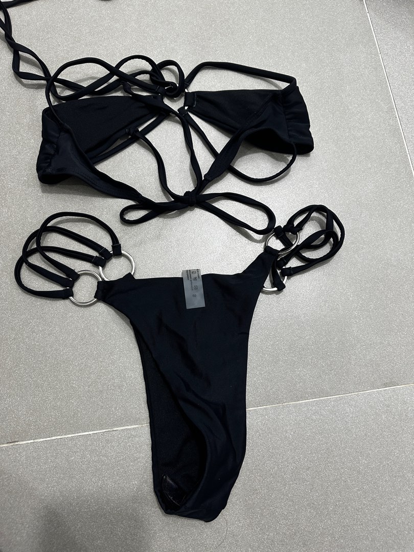 Black bikini, Women's Fashion, Swimwear, Bikinis & Swimsuits on Carousell