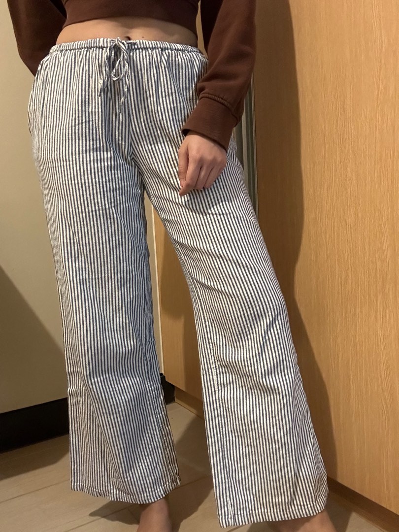 Blue and white low rise lounge pants, Women's Fashion, Bottoms, Other ...