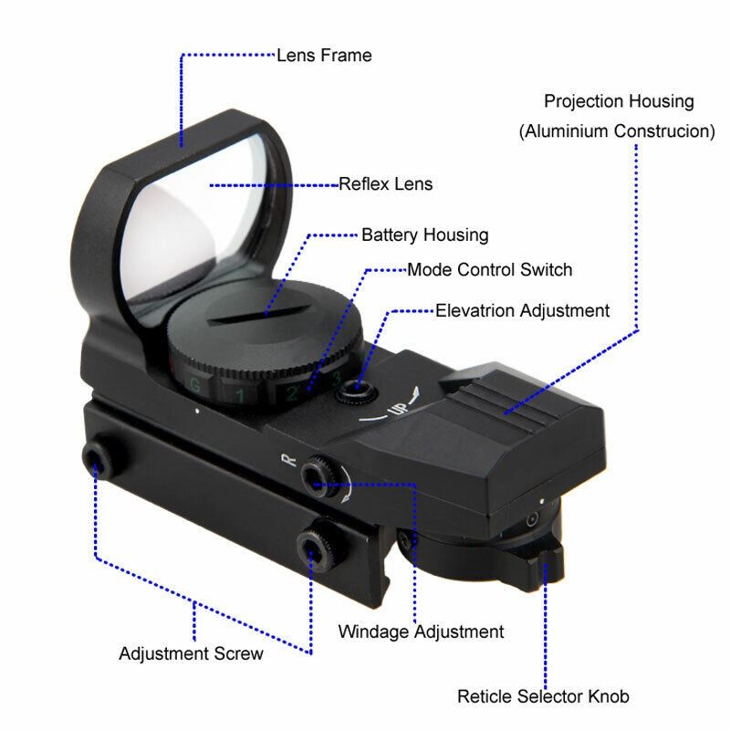 [BMC] Holographic Tactical Reticle Dot Sight 20mm (Mount on top of ...