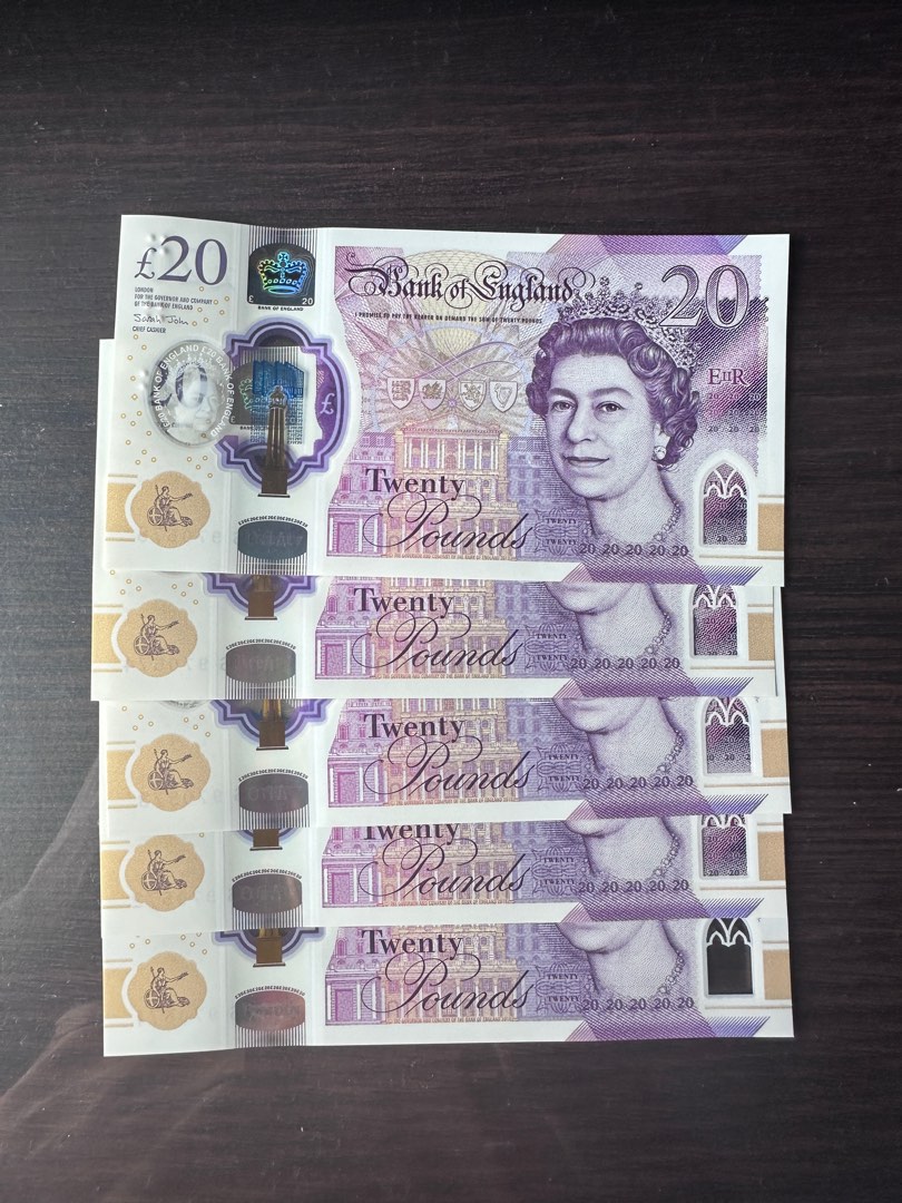 British Pound 20 Notes - UNC Sequenced Serialised, Hobbies & Toys ...