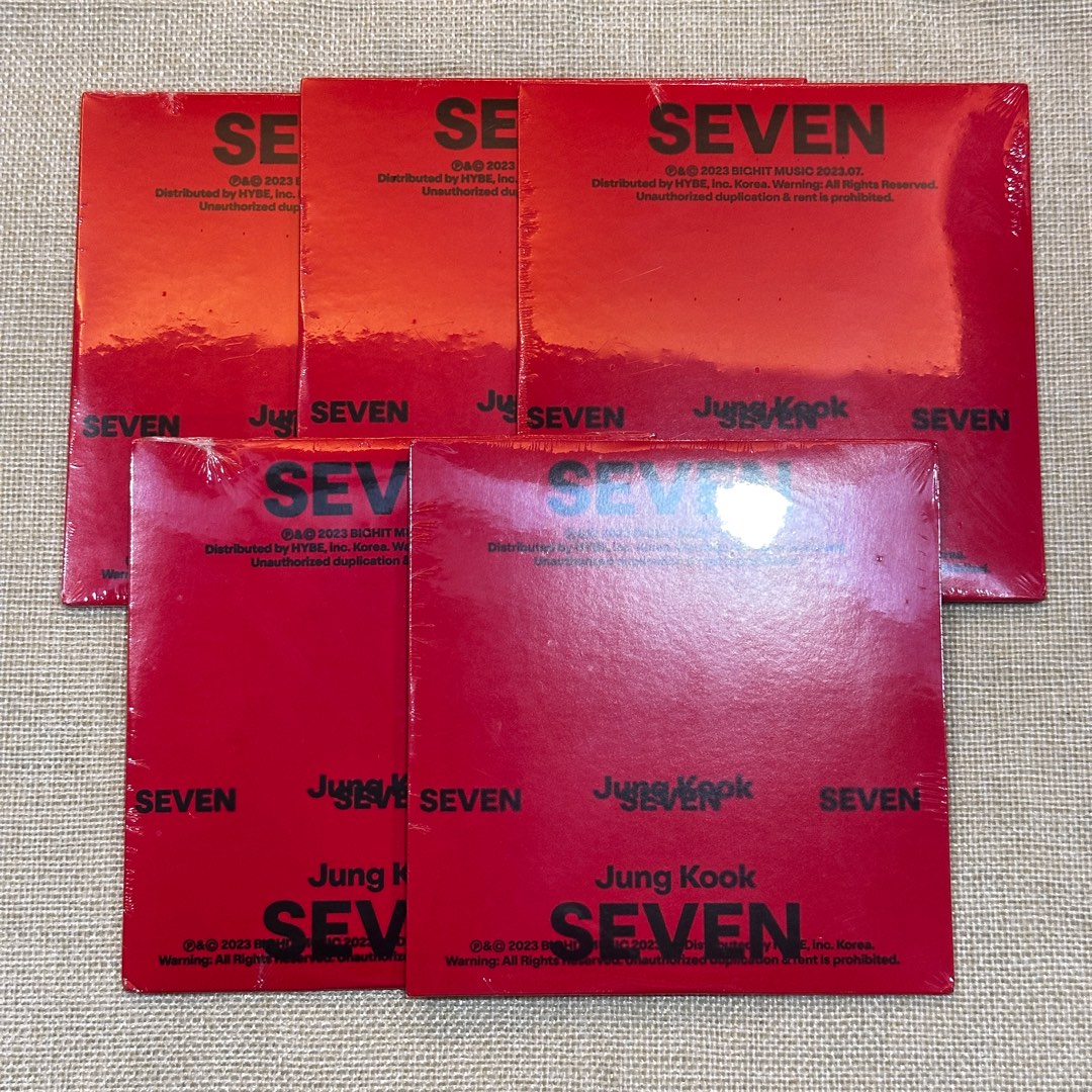 BTS Jungkook JK Seven CD Single Original Ver, Hobbies & Toys ...