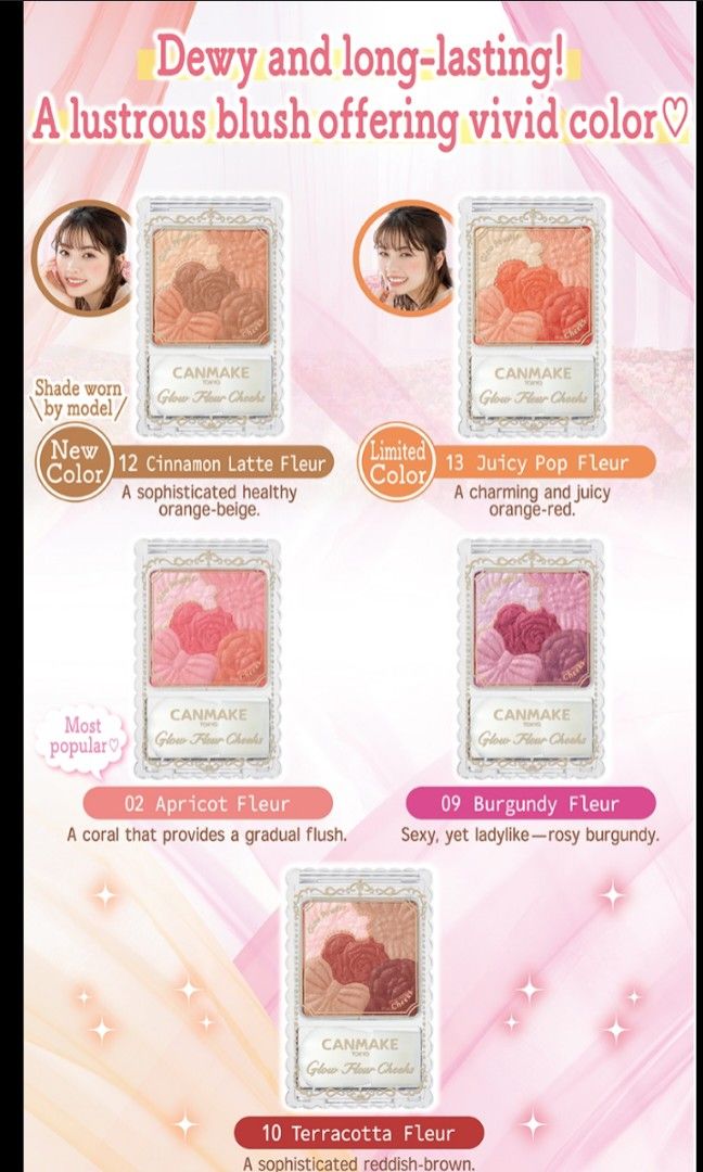 CANMAKE Glow Fleur Cheeks Blusher: Shade: 10 Terracotta Fleur, Beauty & Personal Care, Face ...