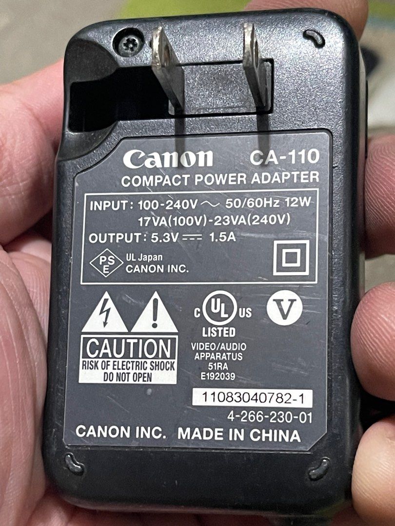 Canon CA-110 charger power supply 220v, Photography, Cameras on Carousell