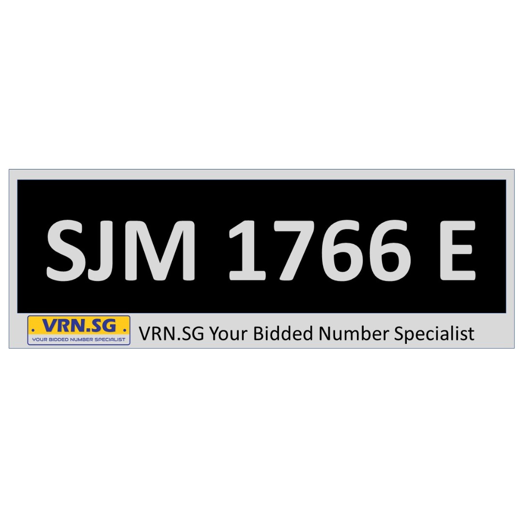 Car Number Plate for Sale: SJM 1766 E (SJM1766E), Car Accessories, Car ...