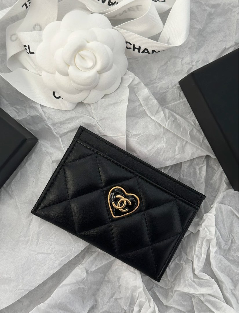 Chanel 23S Heart Card Holder, Luxury, Bags & Wallets on Carousell