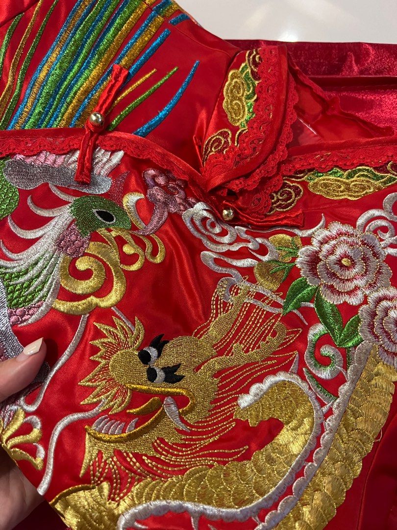 Chinese Kua in red, Women's Fashion, Dresses & Sets, Traditional ...