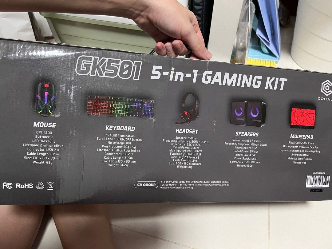 Cobalt GK501 5 in 1 Gaming Kit, Computers & Tech, Parts & Accessories, Computer Keyboard on ...