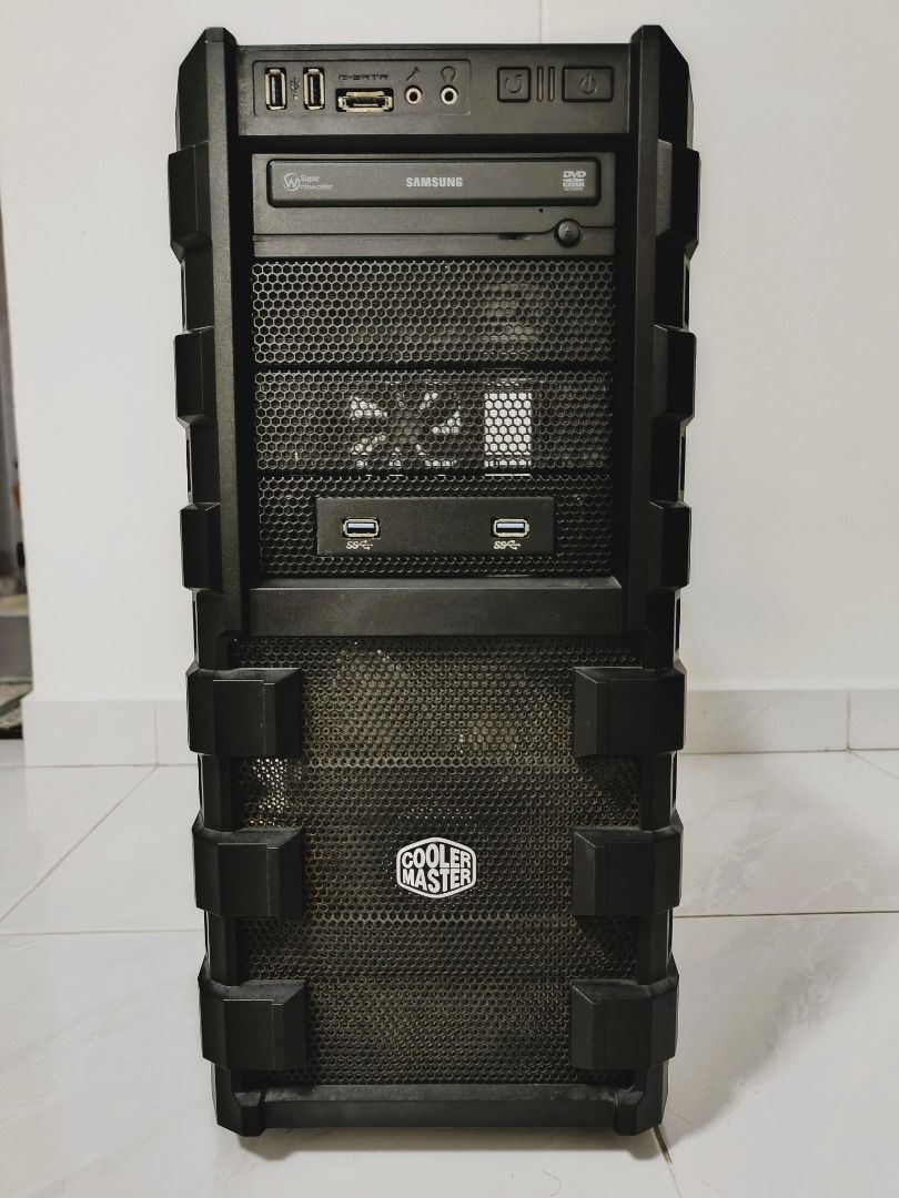 CoolMaster Black CPU casing plus 3 fans and DVD rom, Computers & Tech ...