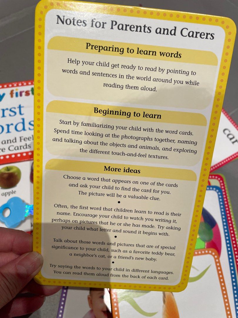 DK m first words English word cards with explanation behind, Hobbies ...