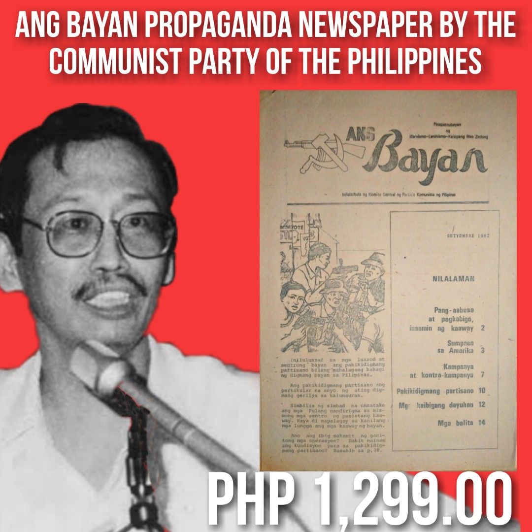 (EXTREMELY RARE) Sept. 1982 Ang Bayan Propaganda Paper by the Communist ...