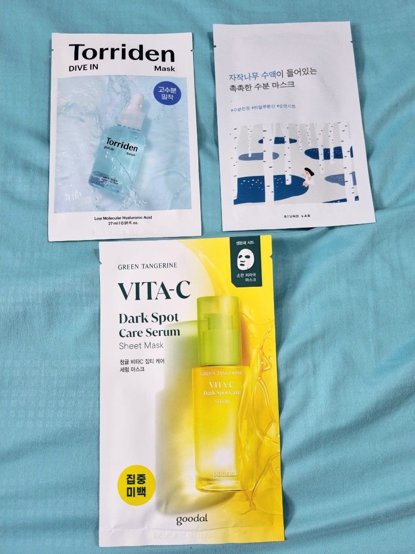 Facial mask- Torriden Goodal Thefaceshop Mediheal Naturerepublic ...