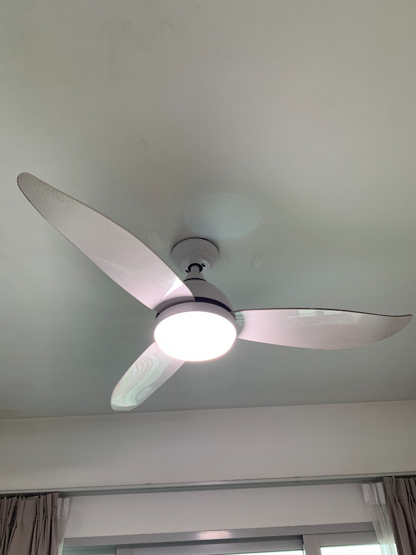 FANCO B-STAR DC Motor Ceiling Fan with 3 Tone LED Light Kit and Remote ...