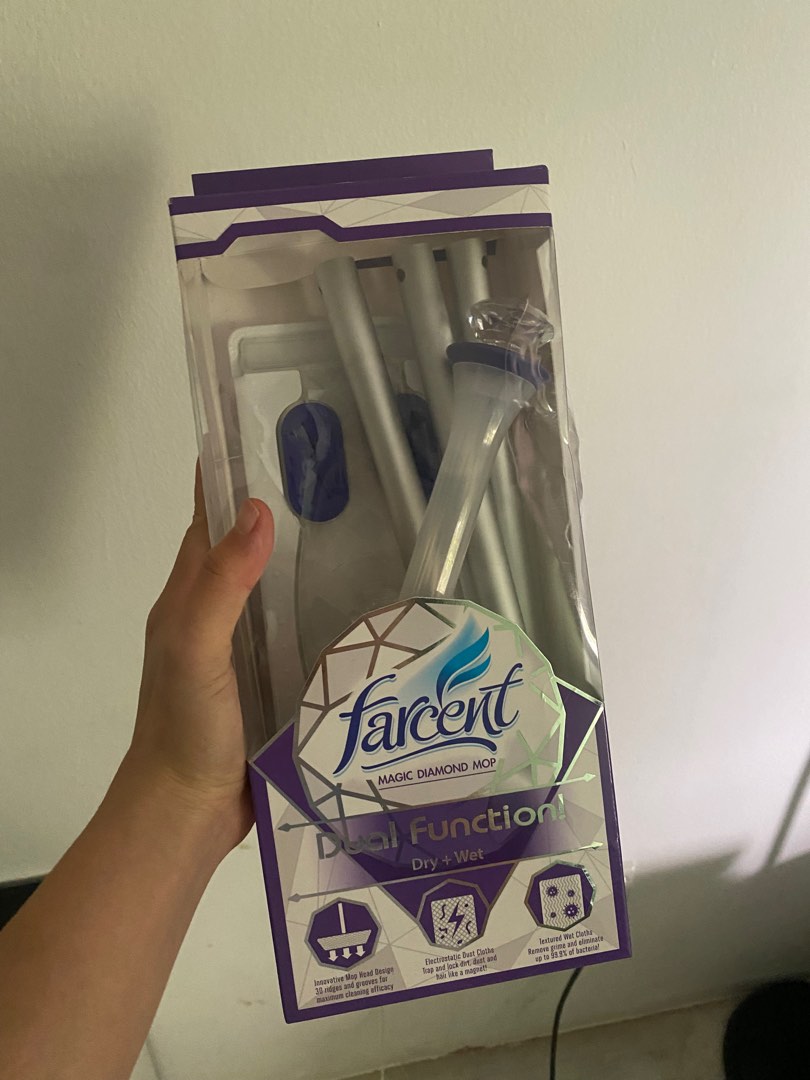Farcent Magic Diamond Mop Dual Function Dry + Wet, Furniture & Home ...