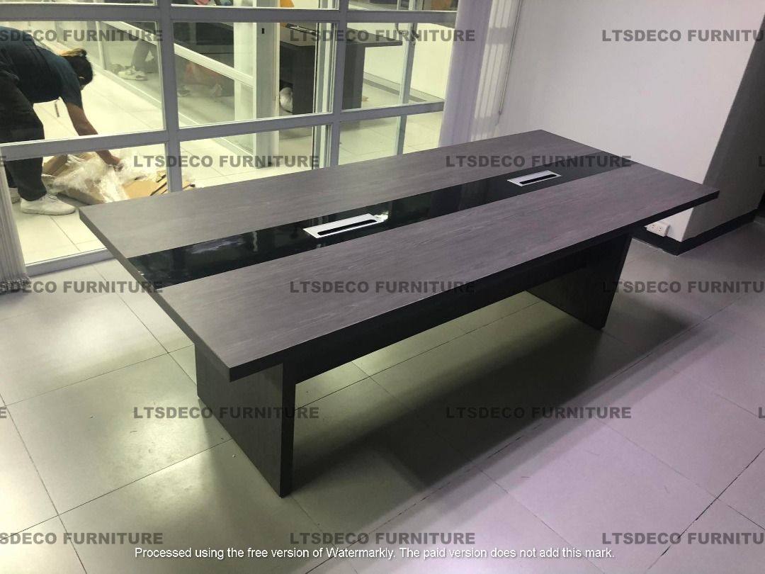 FULL LAMINATED MEETING TABLE WITH DESIGN OFFICE PARTITION, Furniture ...