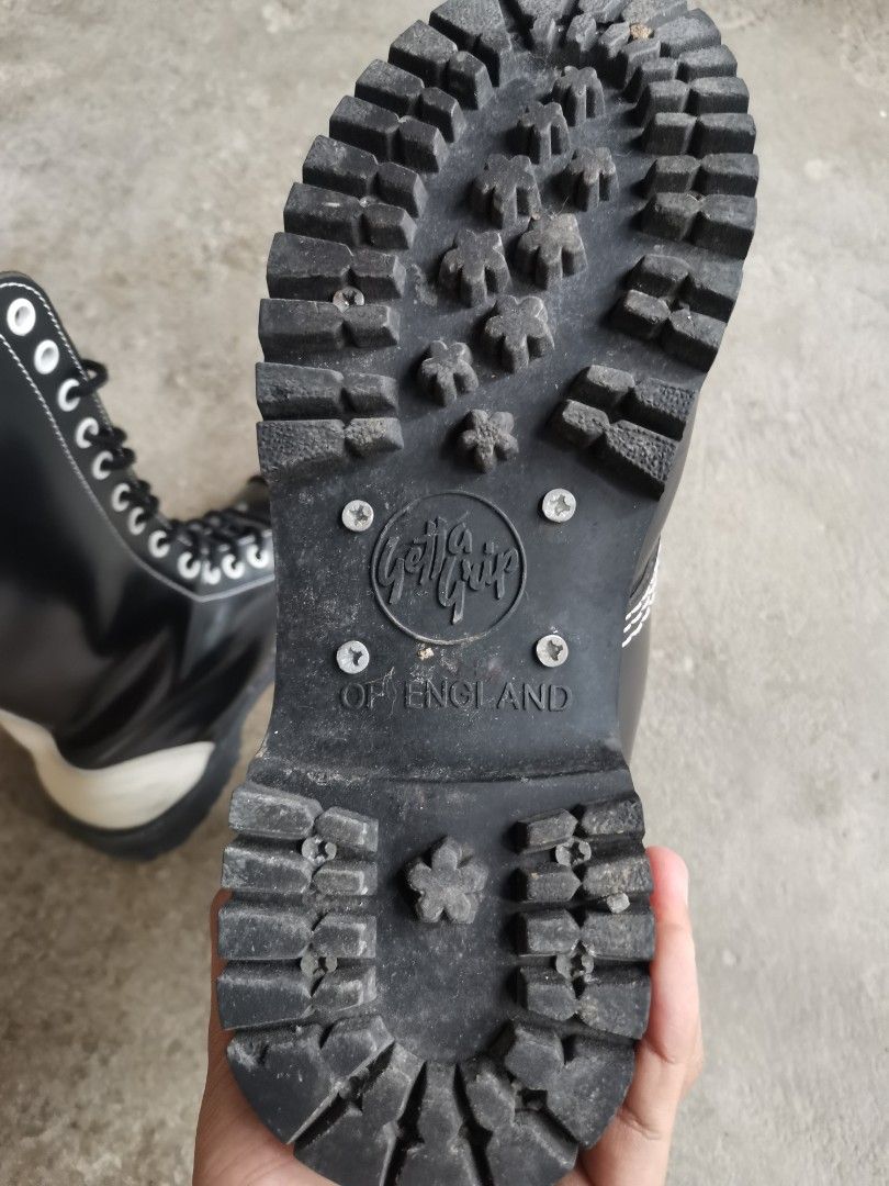 Getta Grip England 14-Eyelet Chunky Combat Boots, Men's Fashion ...