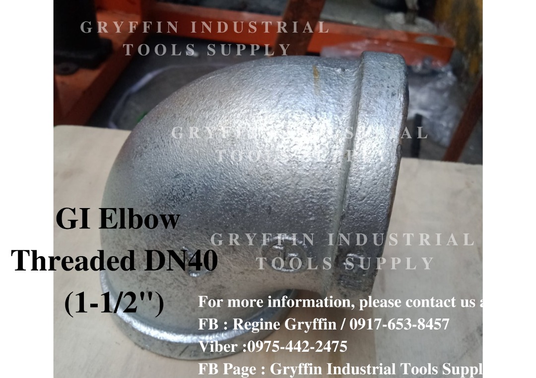 GI Elbow Threaded DN40 (1-1/2"), Commercial & Industrial, Industrial ...