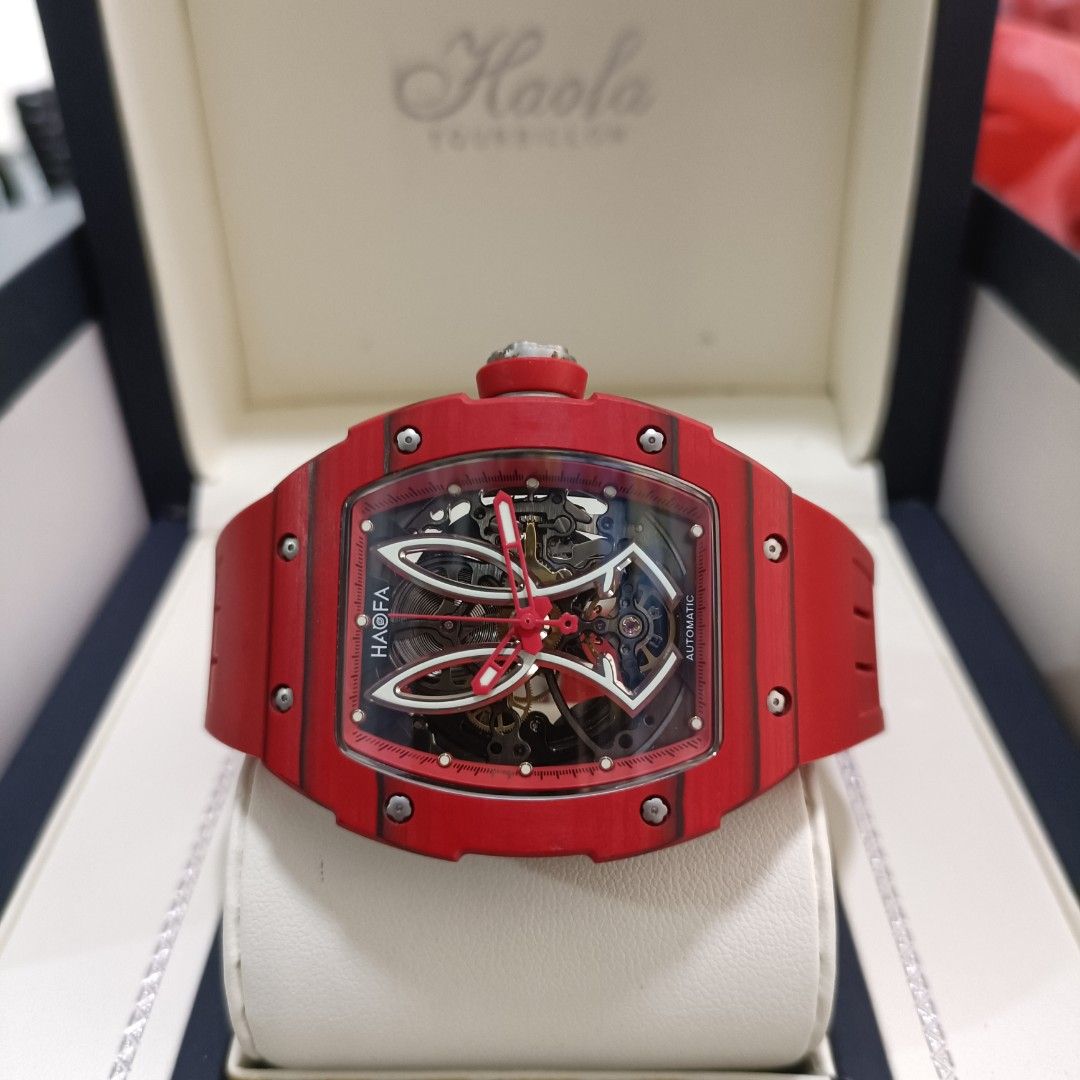 Haofa Rabbit Skeleton Carbon Fiber Automatic Mechanical Watch, Luxury ...