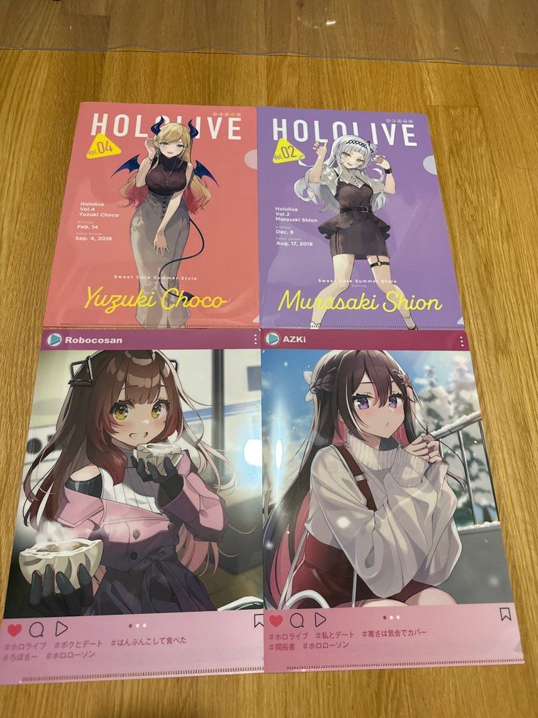 Hololive A4 File Choco Shion Roboco AZKi, Hobbies & Toys, Memorabilia & Collectibles, Fan ...