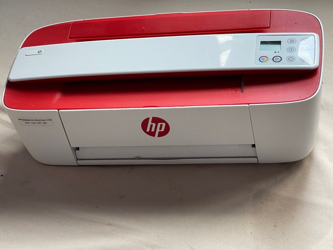 HP DeskJet Ink Advantage 3788 All-in-One Color Printer Wireless (Red ...