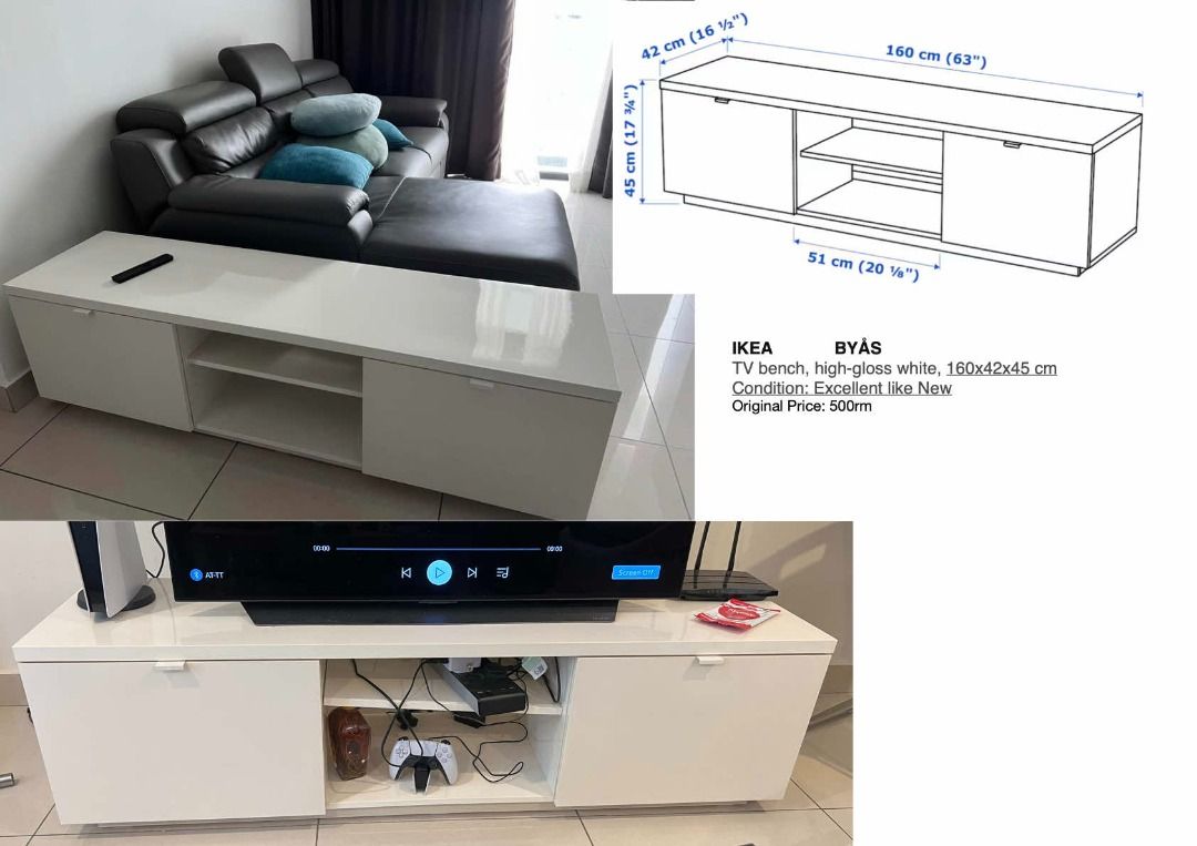 IKEA Byas TV Cabinet, Furniture & Home Living, Furniture, TV Consoles ...